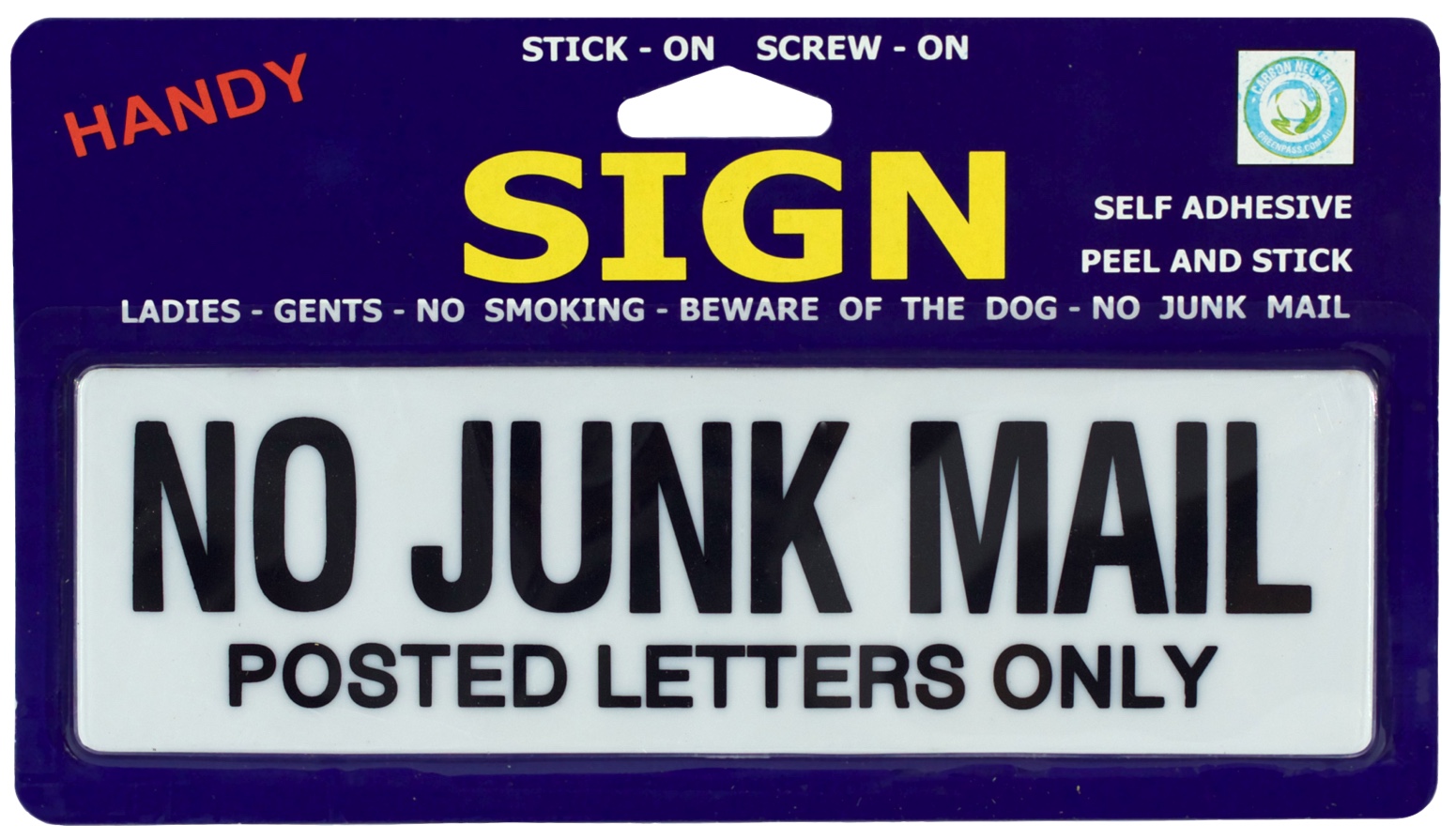 S2NJP – No Junk Mail – Posted Letters Only Sign – Handy Hardware